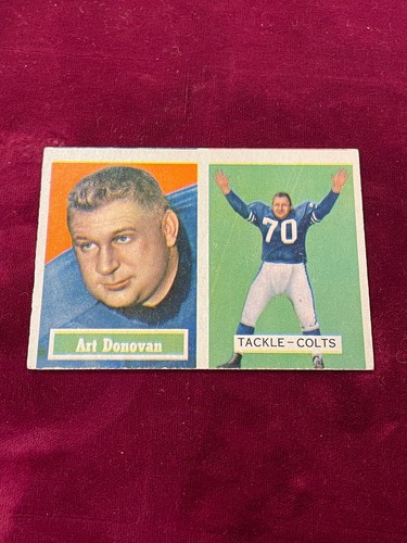 1957 Topps #65 ART DONOVAN Baltimore Colts miscut EX @DC17 | eBay