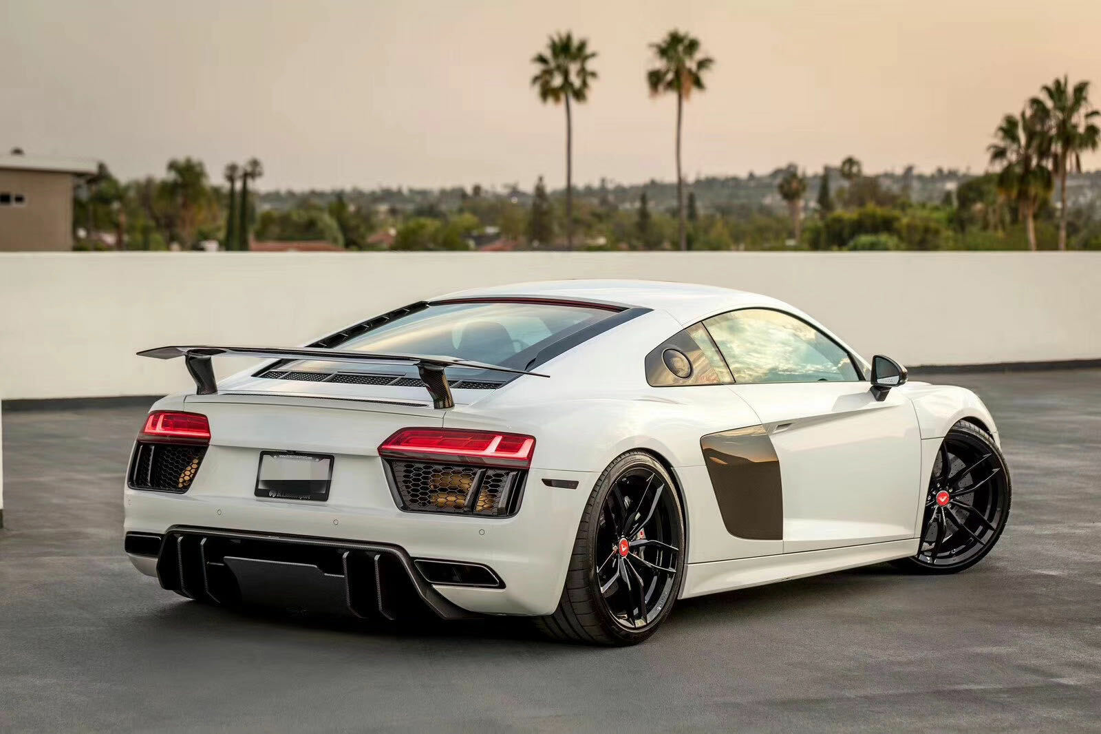 Audi R8 V Style Full Carbon Fiber Rear Wing Generation 2 Spoiler V10 ...