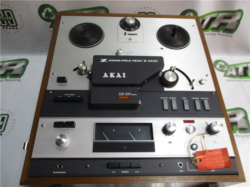 AKAI X-360D Reel-to-Reel Tape Recorder Tested Works Vintage Audio Good ...