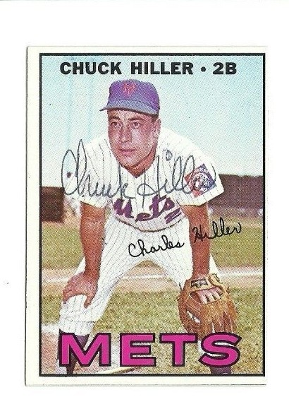 Chuck Hiller 1967 Topps autographed auto signed card Mets | eBay