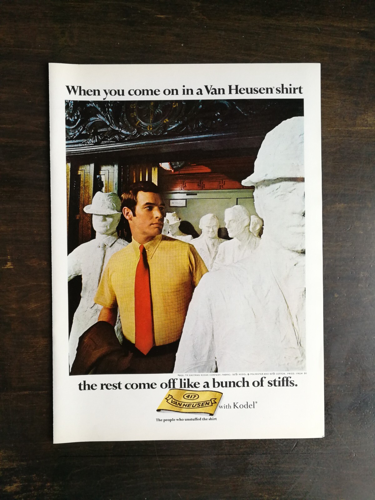 Vintage 1969 Van Heusen Shirts with Kodel Full Page Original Ad 324 | eBay