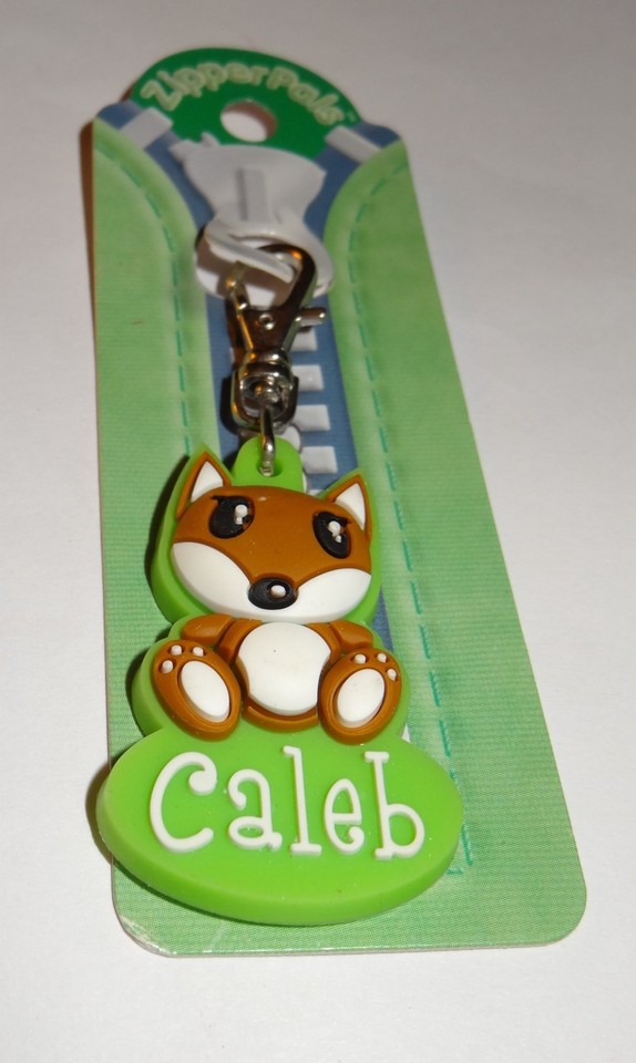 Zipper Pulls Kids Name Tag Zipper Pals ID Charm Backpack Bag Choose ...