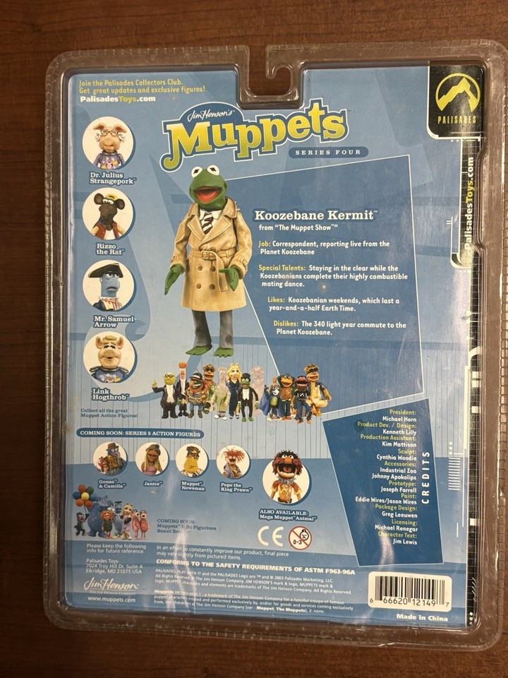 Muppets Show KOOZEBANE KERMIT Figures Blue Purple Palisades TARGET ...