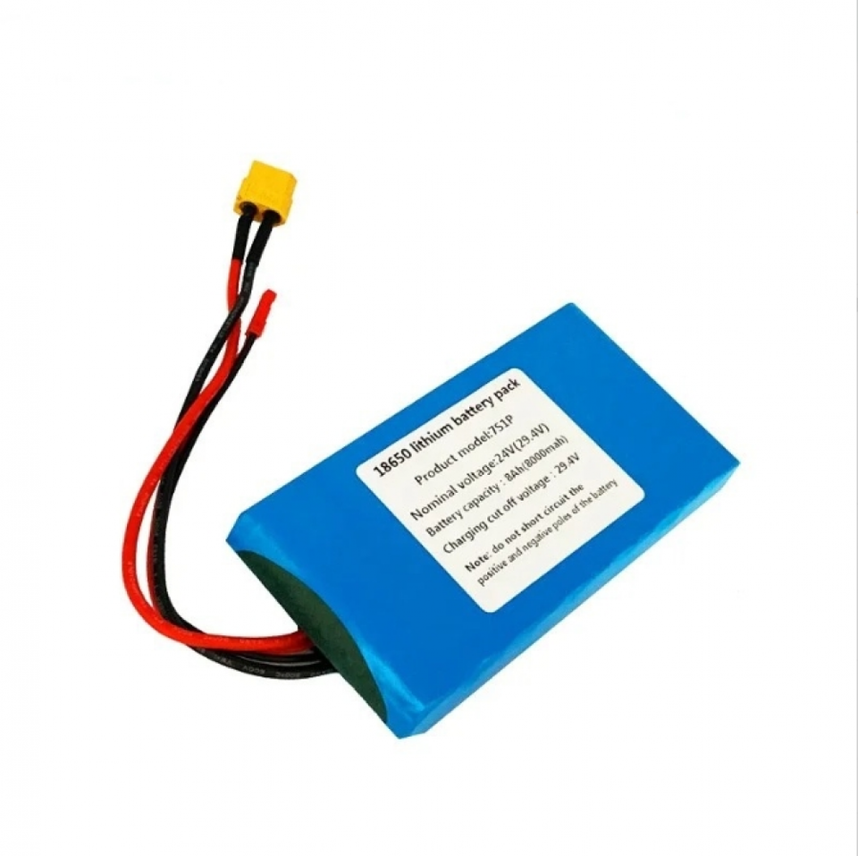 24V 7S1P 8000mAh Li-lon battery pack suitable for scooters, toys, and ...