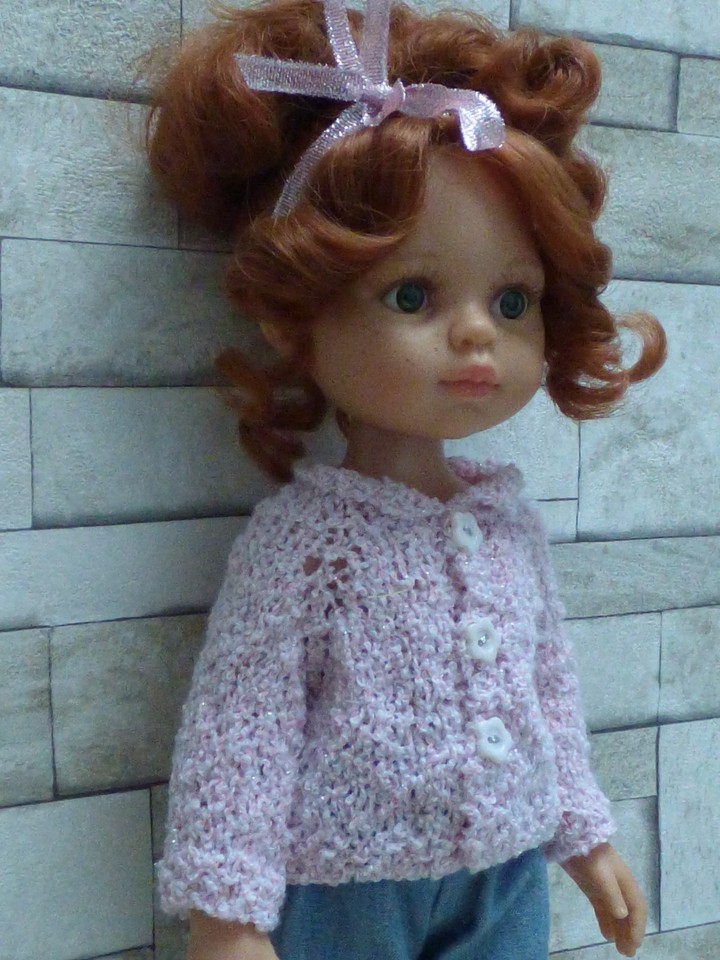 Gilet rose argent poupée 32-33 cm Paola Reina, Chérie de Corolle ...