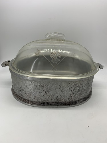 Vintage Guardian Service Aluminum Oval Roaster With Original Glass Lid ...