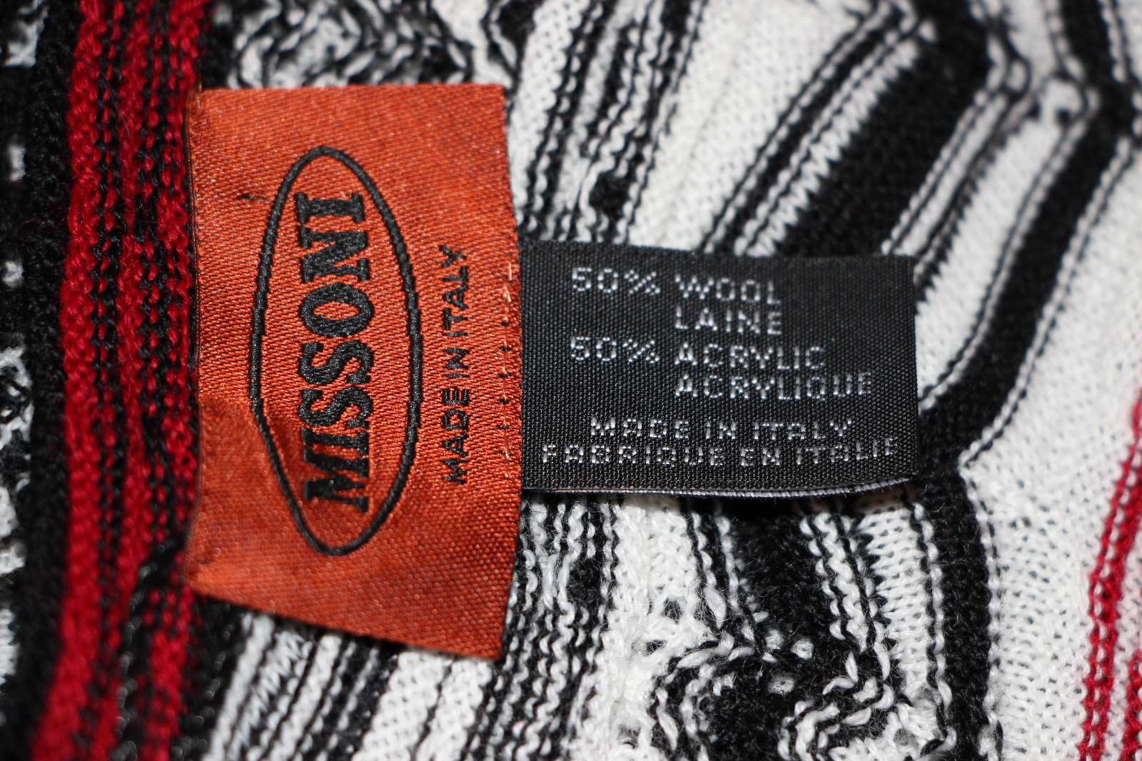 Missoni Black Multi Zig Zag Wool-Blend Poncho Sweater Cape $385 Made in ...