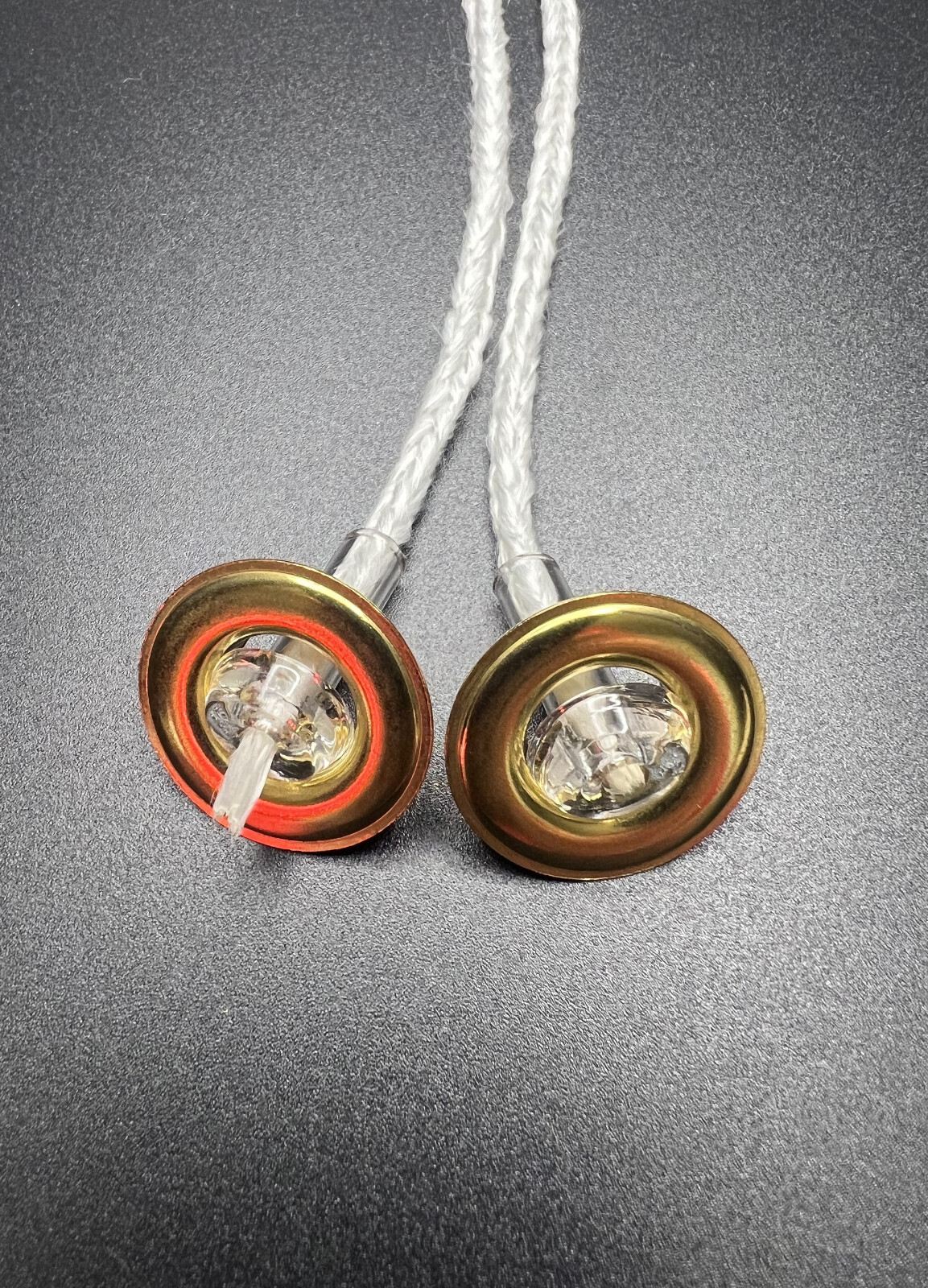 2 Glass Wick Holders | Flat Flange Glass Wick Tubes | Brass Rings | 8 ...