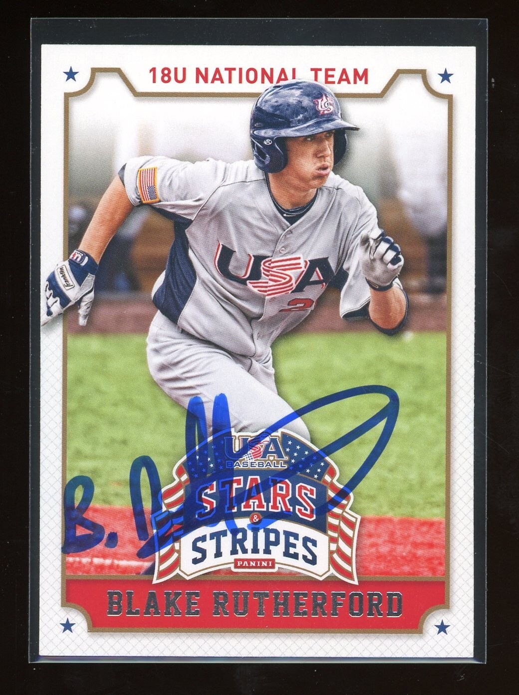 2015 Panini USA BLAKE RUTHERFORD Signed Card autograph auto WHITE SOX ...