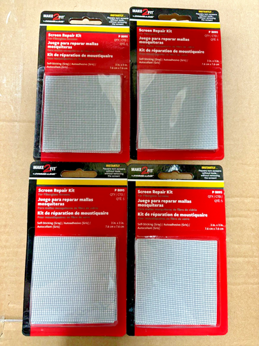 Prime-Line 3 In. x 3 In. Gray Self-Stick Screen Repair Patch (4 Count ...