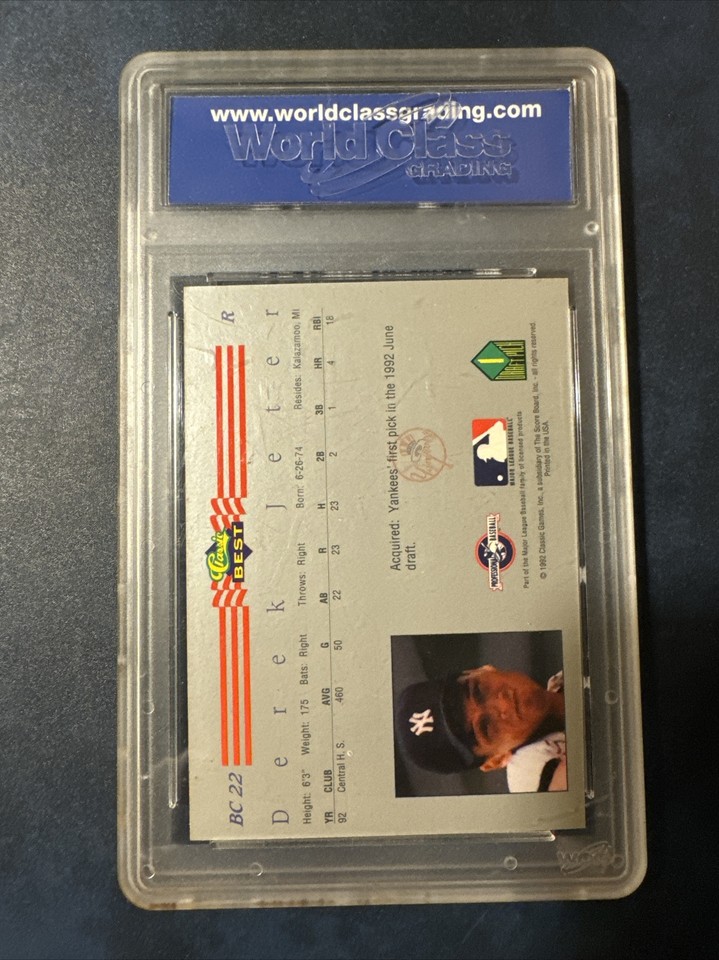 Derek Jeter WCG graded 10 rookie card | eBay