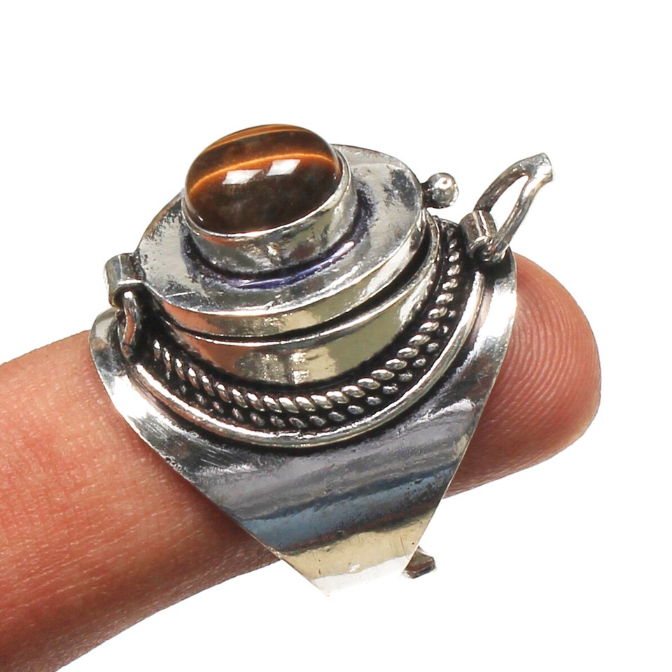 Natural Assorted Crystals Handmade Poison Adjustable Rings Jewelry | eBay