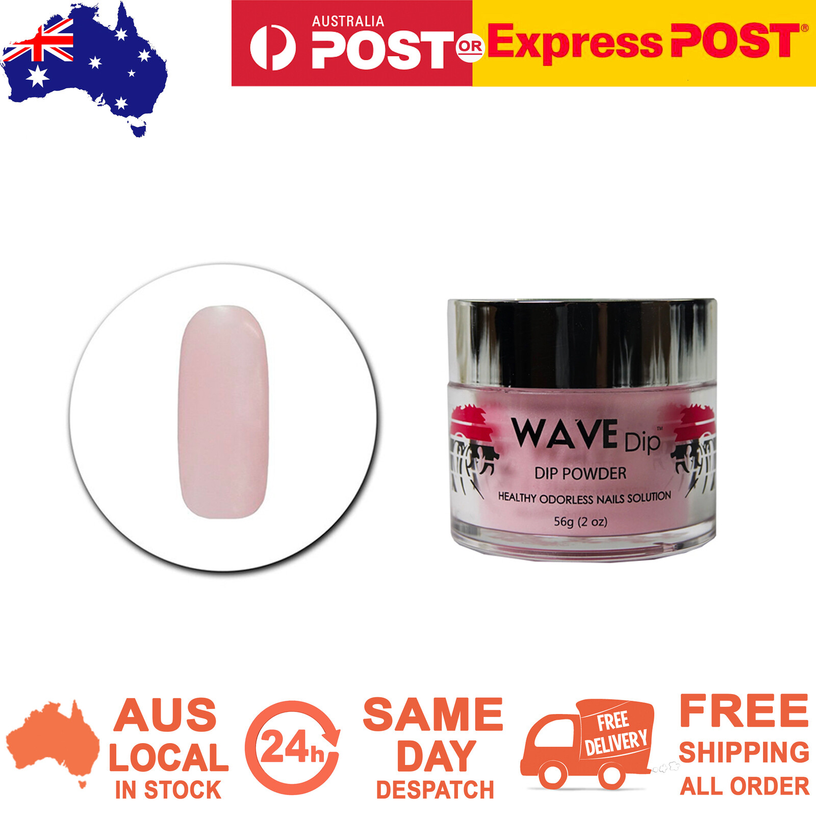 Wave SNS Gelish Dip Dipping Nail Powder 124 W124 Pinkilicious 56g | eBay