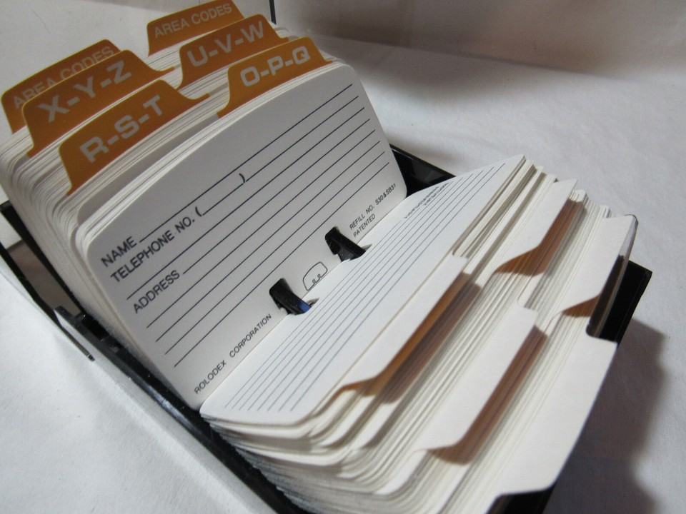 Rolodex S-310C Petite Vintage Card File with Cover, Dividers, and Blank ...