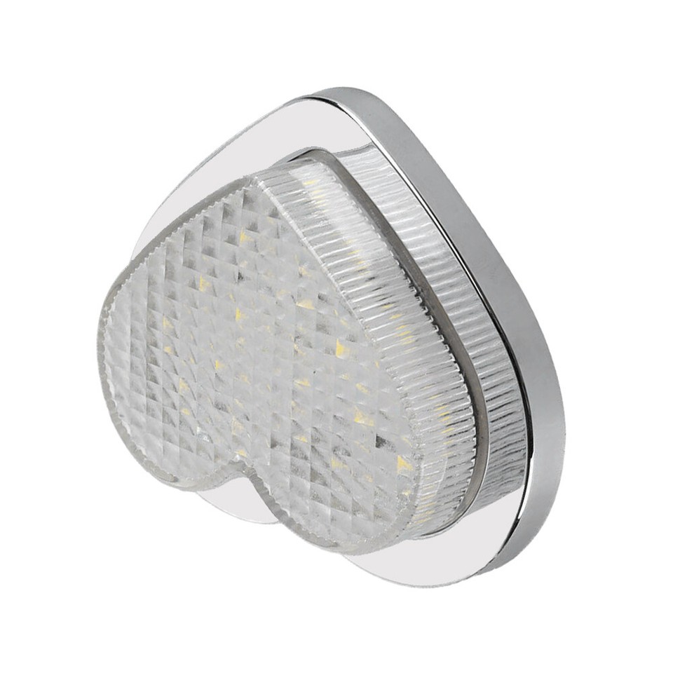 2PCS Clear Heart Shaped Side Marker / Accessory / LED Light / Turn ...