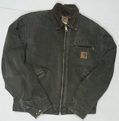 Vintage Usa Carhartt J97 Mos Detroit Jacket Medium Moss Green Blanket ...