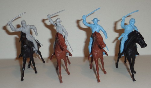 MARX CIVIL WAR MTD UNION & CONFEDERATE SOLDIERS / FLAT COLORS | eBay