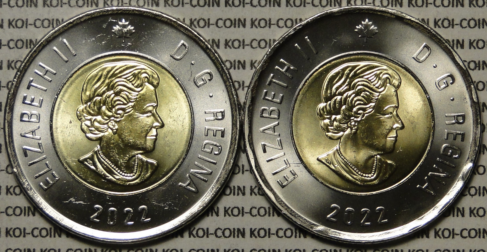 BU UNC 2x Canada 2022 50th Hockey Summit Series coloured & plain $2 ...