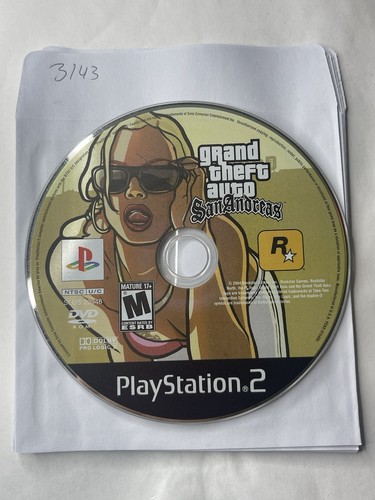 Grand Theft Auto: San Andreas (PlayStation 2, 2004) Disc Only- No Track ...