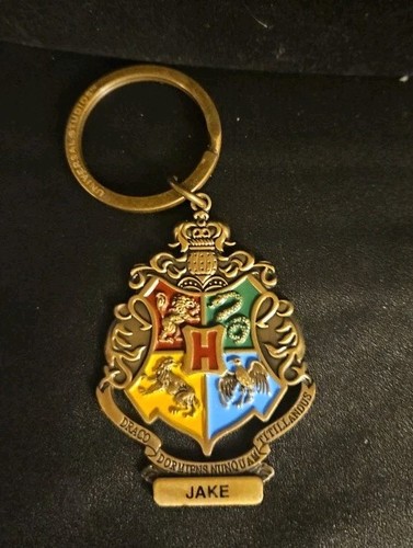 Harry Potter All House Crest "Jake" Name Keychain Wizarding World | eBay
