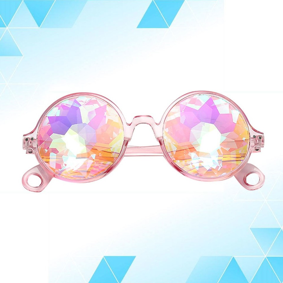 Kaleidoscope Sunglasses Plastic Frame Rainbow Lens Chic Glasses for ...