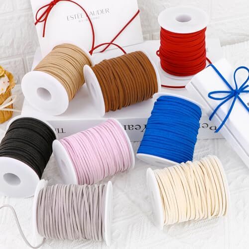 Faux Suede Leather Cord,2.5mm 50 Yards Thin Leather String for Jewelry ...