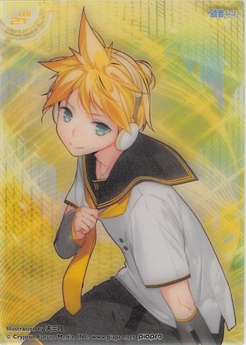 Vocaloid Hatsune Miku Trading Card Clear Card Collection LEN 21 HOLO ...