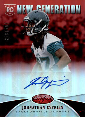 2013 Certified Mirror Red Signatures #240 Johnathan Cyprien Autoggraph ...