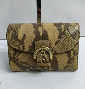 Vintage coach purse brown snake skin design - polecms