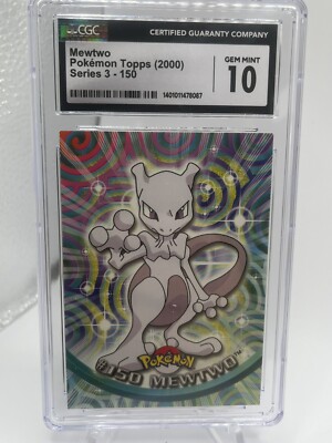 2000 Topps Pokemon Series 3 Mewtwo Card #150 CGC 10 | eBay