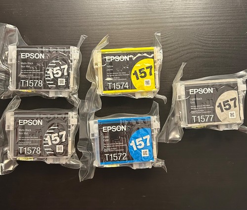 Genuine Epson 157 Ink Cartridges – Set of 5 – *Expired – New/Sealed ...