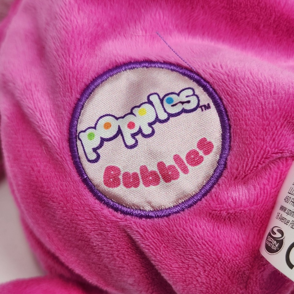 11" POPPLES SPIN MASTER BUBBLES PINK POPPLE STUFFED ANIMAL PLUSH ...