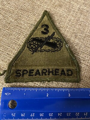 3rd ARMORED Division Patch US Army Spearhead Subdued INV9322 | eBay