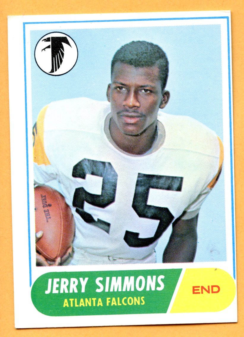 1968 Topps Football #177 Jerry Simmons (EX) -- Atlanta Falcons | eBay