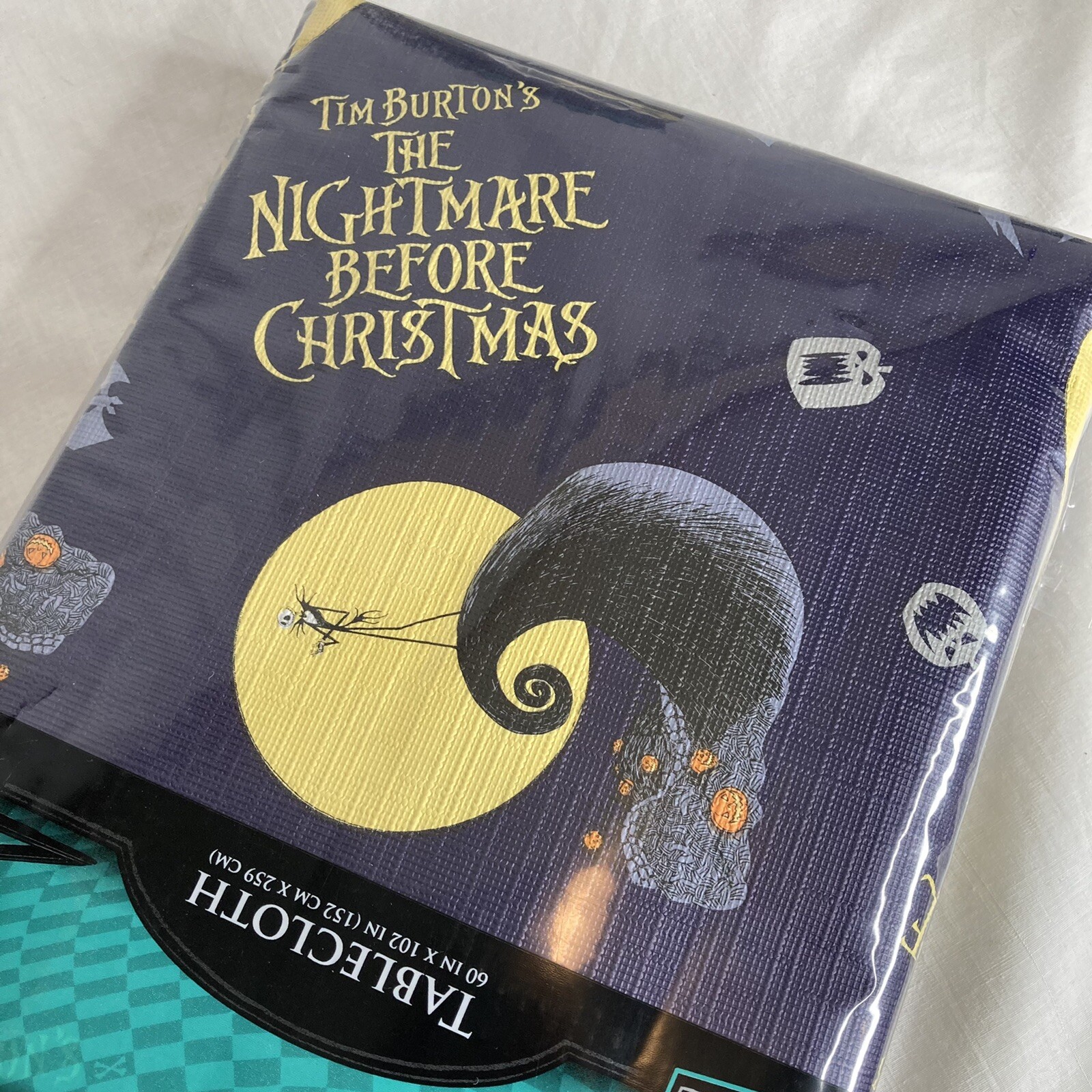 Disney Nightmare Before Christmas Tablecloth Rectangle Black Jack ...