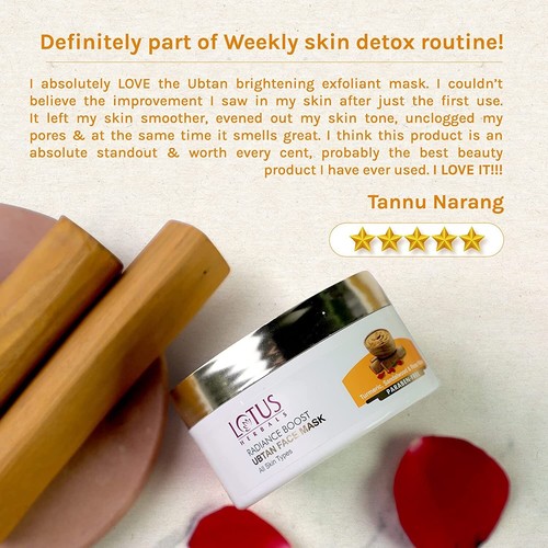 Lotus Herbals Radiance Boost Ubtan Face Mask For Reducing Dark Sp0ts ...