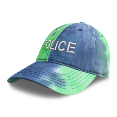 Tie Dye Baseball Cap Police Block Style Cotton Unstructured Hats for ...