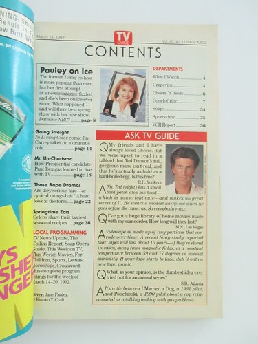 TV Guide Magazine March 14-20, 1992 JANE PAULEY | eBay