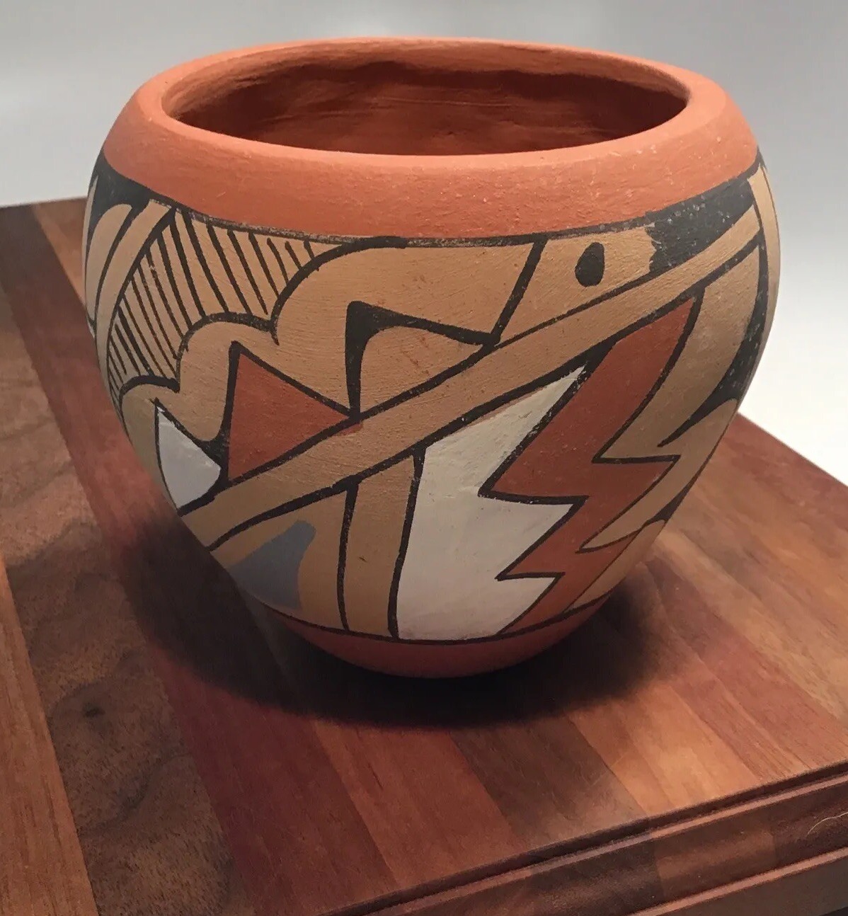 VTG Signed Chinana Jemez Pueblo Hand Made Southwestern Pottery Native ...