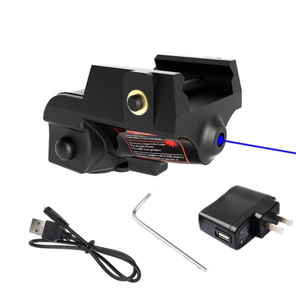 USB Rechargeable Pistol Red Green Blue Laser Sight For Glock 17 19 20 ...