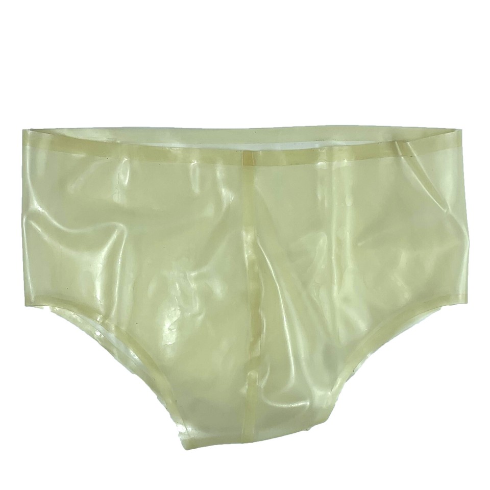 100% Latex Men Sexy 0.4mm Transparent Underwear Rubber Catsuits ...