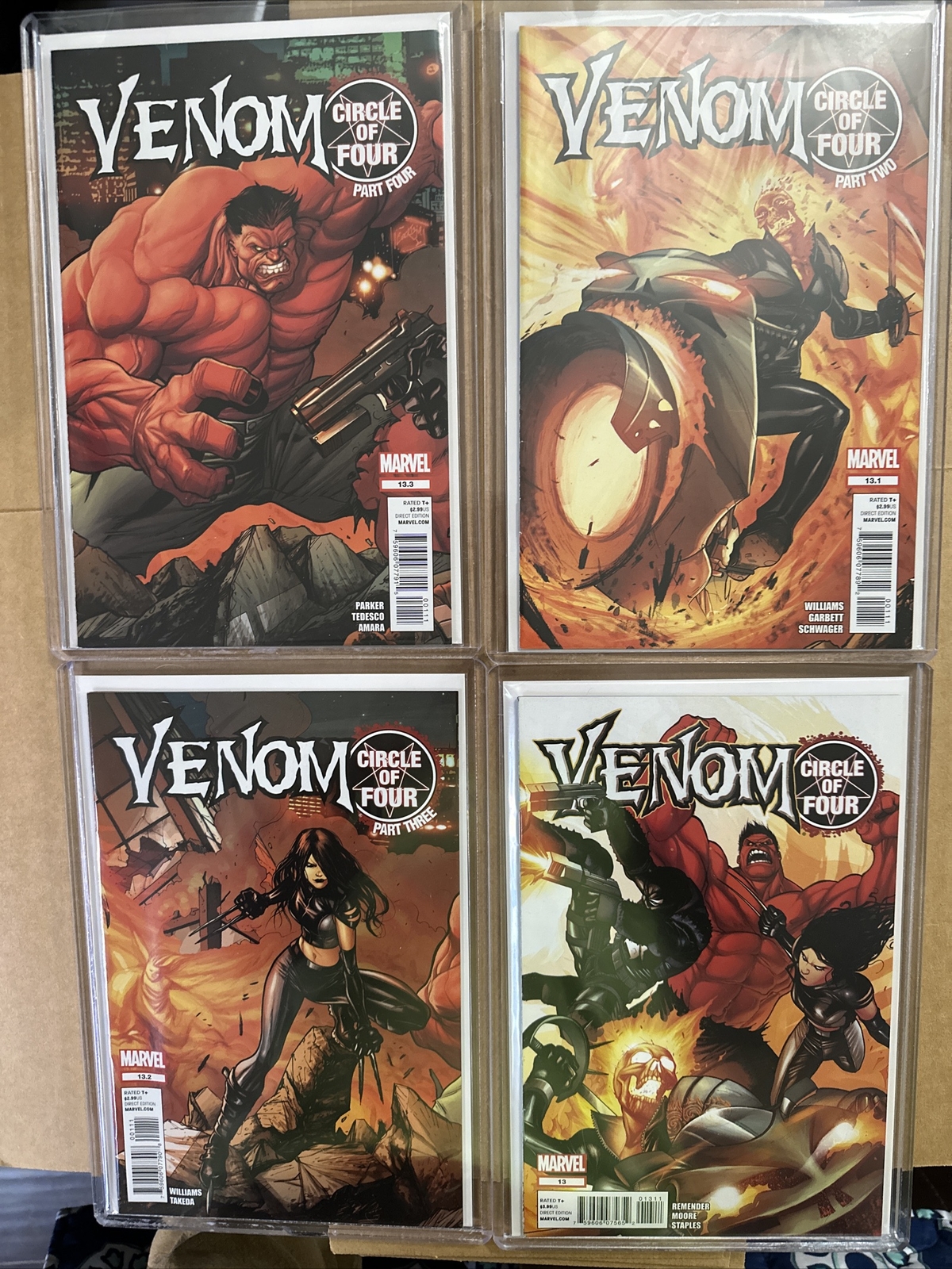 Venom Circle of Four - Marvel Comics 1-5 Ghost Rider,X23,Red Hulk,Venom ...