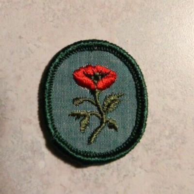 Retired Troop Crest Poppy Cheesecloth Backing | eBay