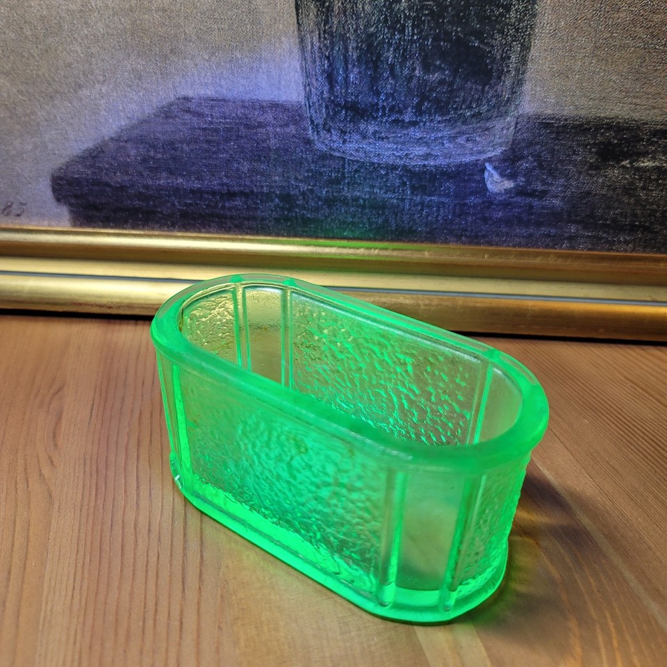 Vintage Tiffin Green Depression Glass Bulb Box Planter #8130 | eBay