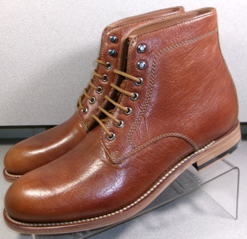 246850 MSBT50 DUDLEY MEN SHOE SIZE 9 M TAN LEATHER LACE UP BY JOHNSTON ...