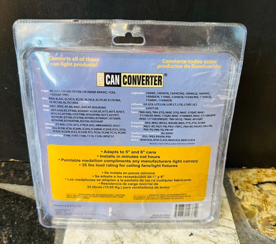 The Can Converter Recessed Light Conversion Kit Adapts To 5” And 6 ...