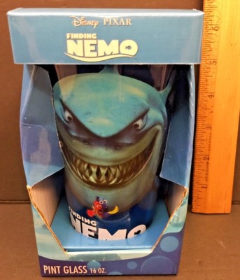 Walt Disney Finding Nemo Glass 16 oz. Pint NEW IN BOX Bruce Dory ...
