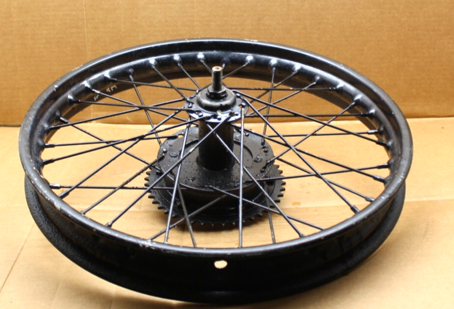 HARLEY HUMMER REAR WHEEL AXLE SPROCKET SPOKES 18" RIM HUB ASSY OEM ...