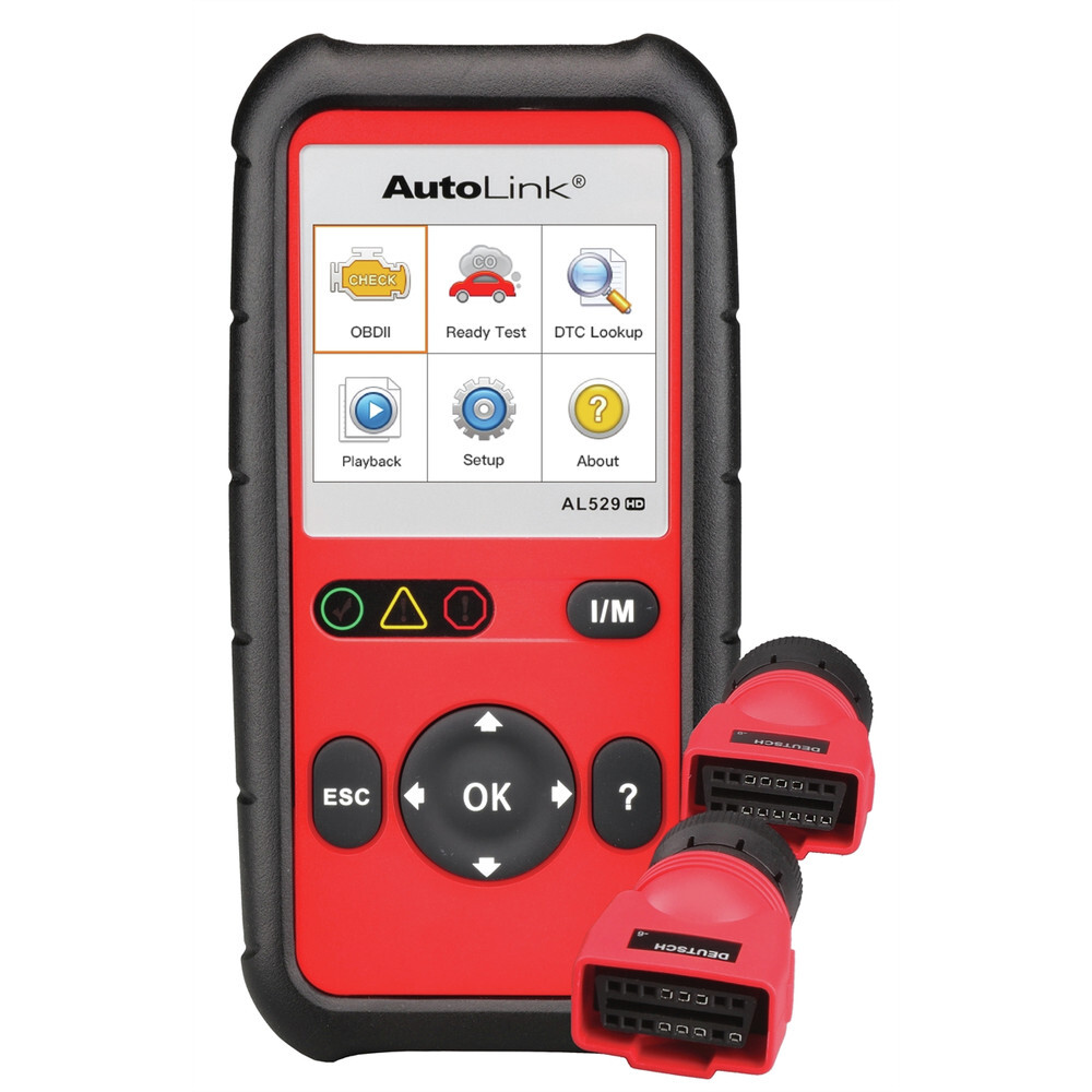 Autel AL529HD AutoLink OBD2 Scanner Heavy Duty Diesel Truck Code Reader ...
