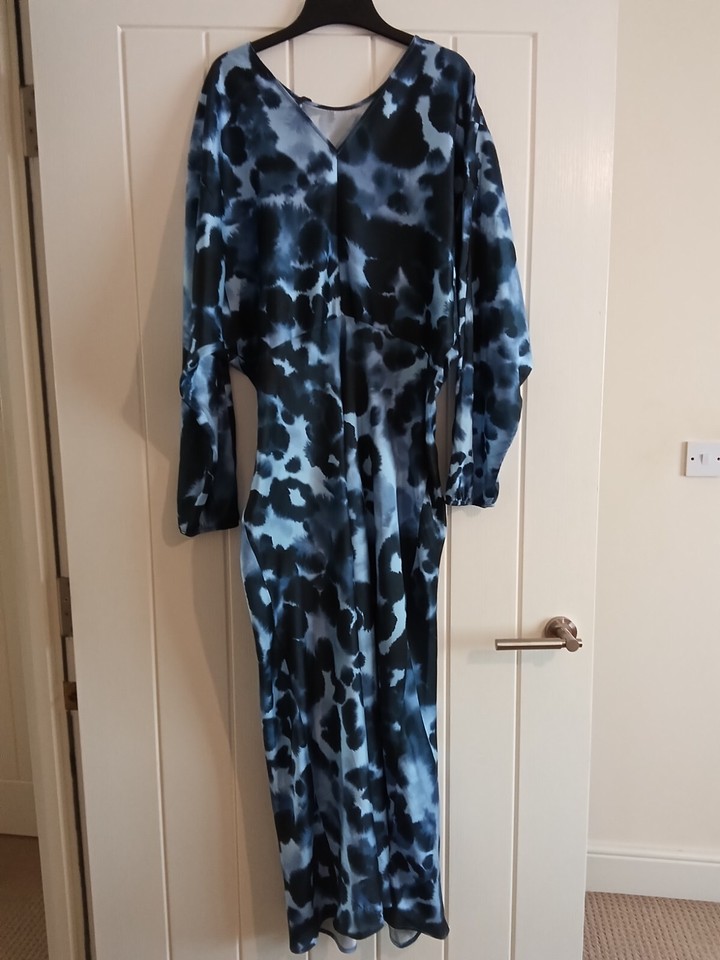 The Primark Edit Women's Light Blue Animal Print Maxi Dress Size 18 ...